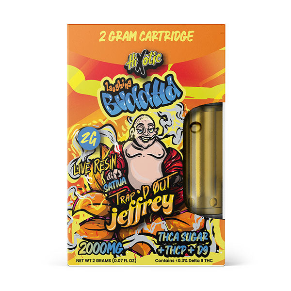 HIXOTIC TRAPD OUT JEFFREY 2G CARTUCHO LAUGHING BUDDA SATIVA – SMOKE CENTRAL
